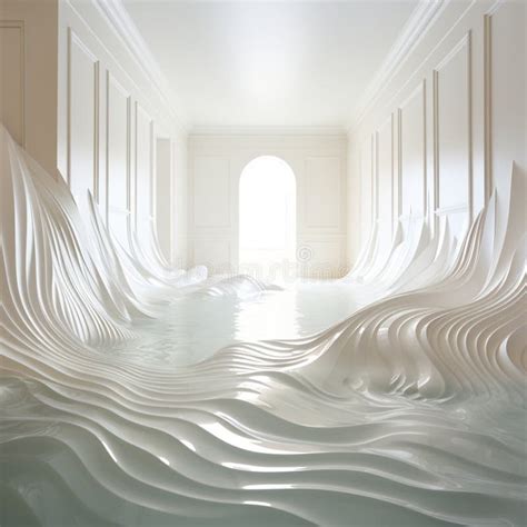 Interior Design With Abstract White Curve Lines Wallpaper Luxury Texture With Smooth And Clean