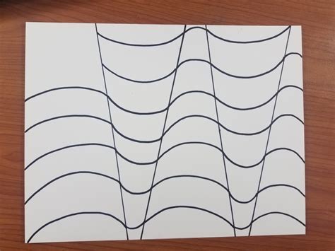 Waving Flag Drawing Op Art For Beginners Art By Ro