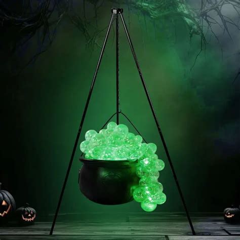 Diy Bubble Cauldron Halloween Decoration Set Purple With Bracket Bubble Diys Halloween