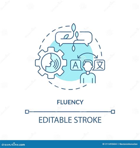 Language Proficiency Line Icons Collection Fluency Mastery Bilingualism Dexterity