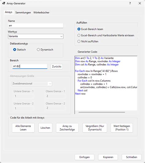 Array Builder Automate Excel
