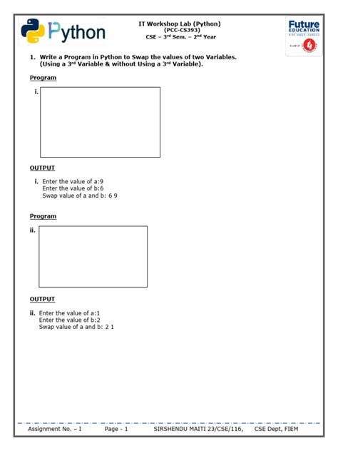Final Assignment 1 Python Pdf