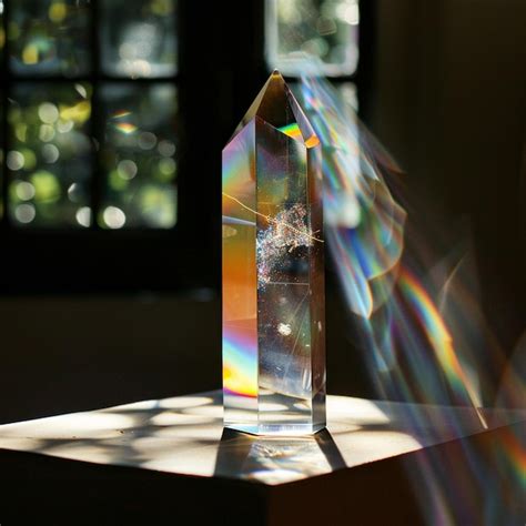 Claridad De Cristal Refracción Impresionante De La Luz Y Efectos Prismáticos Imagen Premium