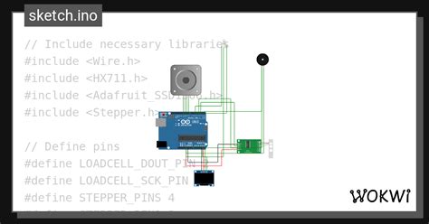 Load Cell With Stepper Wokwi Esp32 Stm32 Arduino Simulator