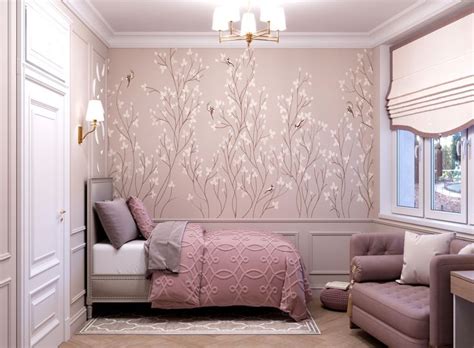 Нежная детская для девочки Девчачьи комнаты Детская для девочки Дизайн стены