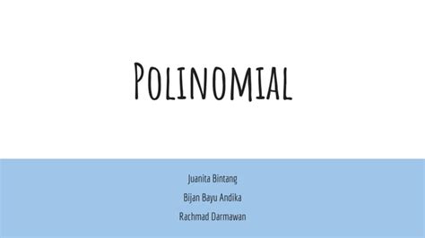 Science Math Polinomial Pptx