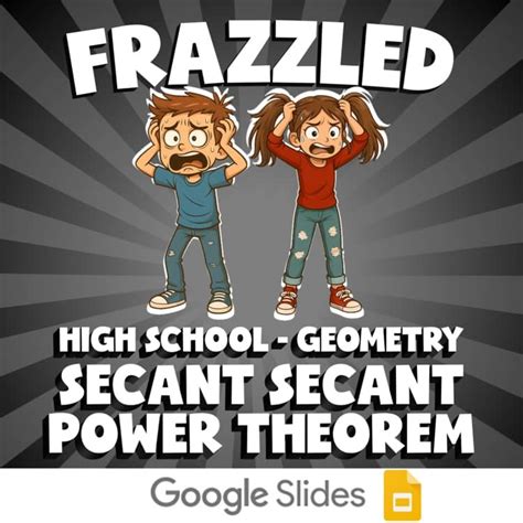 Secant Secant Power Theorem Frazzled Math Game No Prep Geometry Review