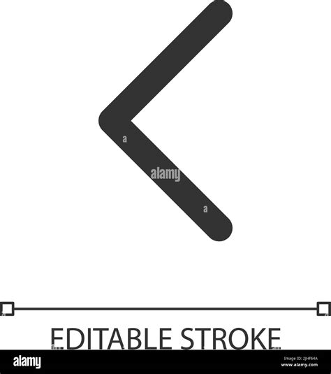 Left Arrow Pixel Perfect Linear Ui Icon Stock Vector Image And Art Alamy
