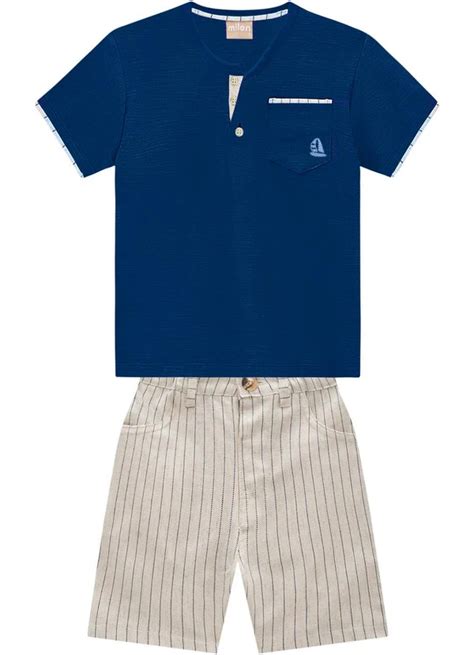 Conjunto Infantil Masculino Azul Milon