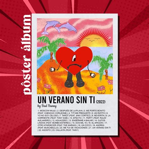 Pôster Álbum Un Verano Sin Ti Bad Bunny Shopee Brasil