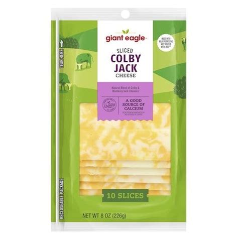 Giant Eagle Cheese Sliced Colby Jack 10 Slices Colby Jack Giant