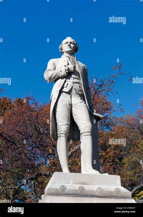 Statue Of Alexander Hamilton 1755 1804 In Central Park New York City