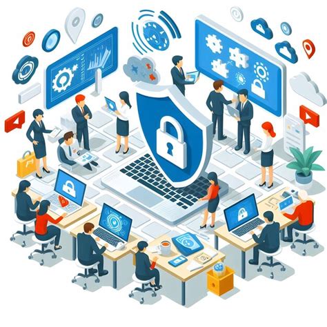 3d Flat Vector As It Team Collaborating On A Cybersecurity Project Concept As A Vector