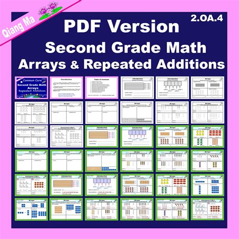 2nd Grade Math Arrays Repeated Additions 2 Oa 4 Made By Teachers