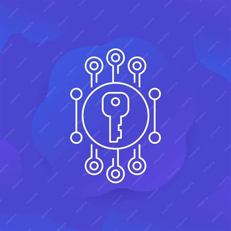 premium vector private key or encryption line icon vector