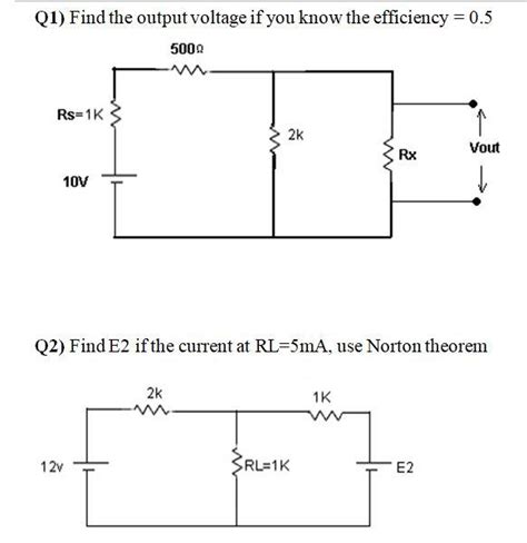 Solved Q1 Find The Output Voltage If You Know The