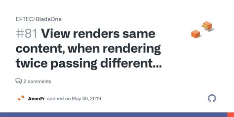 view renders same content when rendering twice passing different