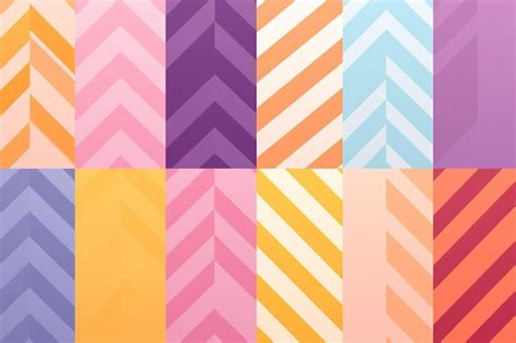 Premium Photo Minimalist Vector Geometric Seamless Pattern Collection Set Of Simple Colorful