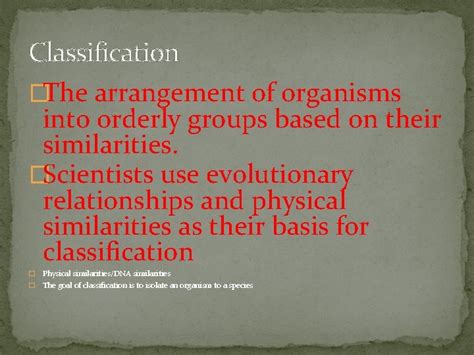 table classification activity try to make a classification