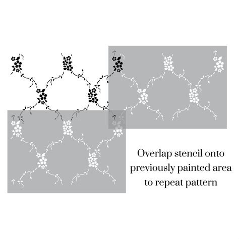 Floral Creeper Wall Stencil Stencil Boutique