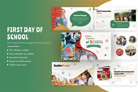 First Day Of School Presentation Template Slidestack