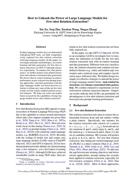 How To Unleash The Power Of Large Language Models For Few Shot Relation