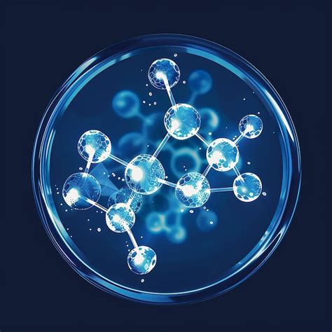 Premium Vector A Blue Object With A Group Of Tiny Bubbles In It