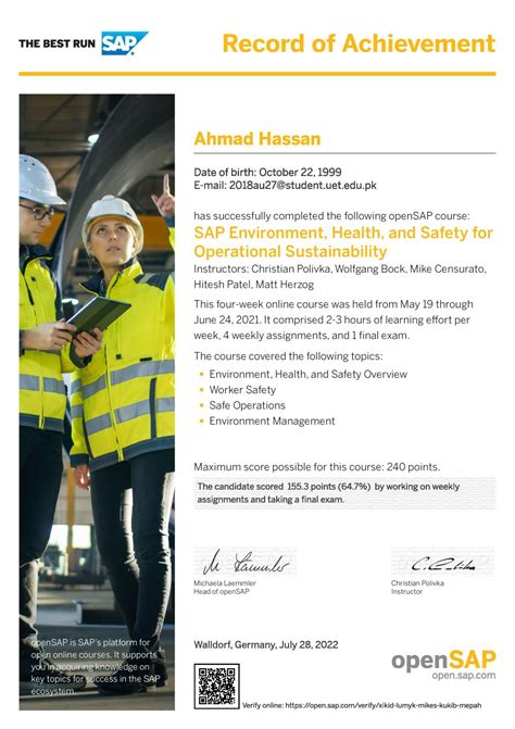 ahmad hassan on linkedin sustainability health safety environment