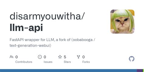 GitHub Disarmyouwitha Llm Api FastAPI Wrapper For LLM A Fork Of Oobabooga Text Generation