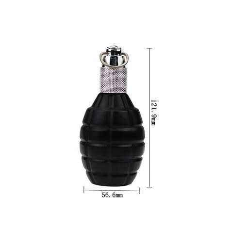 Factory Supply 100ml Custom Design Boom Hand Grenade Clear Glass