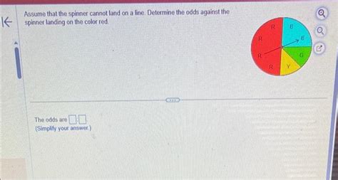 solved assume that the spinner cannot land on a line