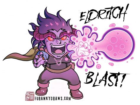 [oc][art] Tiefling Warlock Eldritch Blast R Dndart