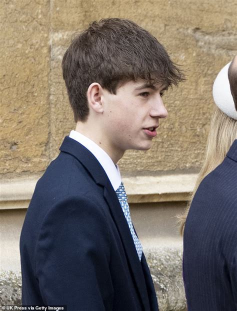 James Earl Of Wessex 16 Stands Shoulder To Shoulder With His Father