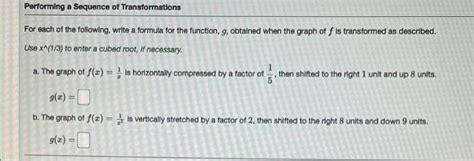 Solved Performing A Sequence Of Transformations For Each Of