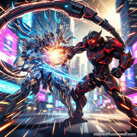 And The Uploaded Villain Robot Reference Image As Base For The Opponent
