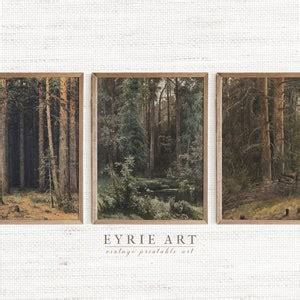 Tree 3 Piece Wall Art Forest Landscape Print SET Of 3 Nature Etsy