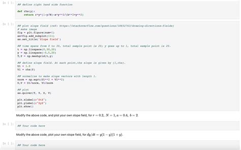 Solved This Lab Plays With Drawing Slope Fields With Python Chegg