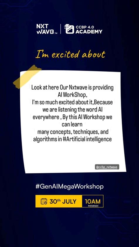 sidhartha challa on linkedin ai workshop nxtwave nxtwaveccbp
