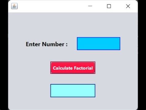 Q30 Java Pratical GUI Factorial Calculator YouTube