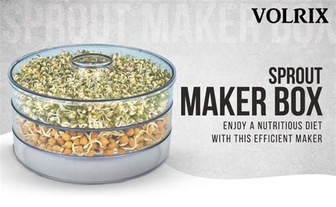 Buy Volrix Sprouts Maker Box Stackable 4 Tier Sprouting Set For Organic