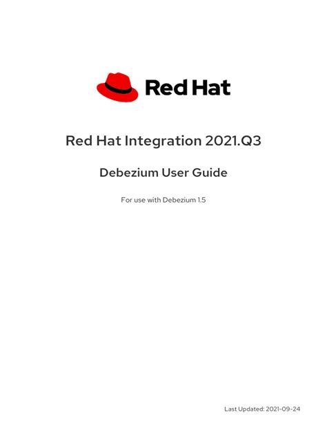 Red Hat Integration 2021 Q3 Debezium User Guide En Us Pdf Postgre