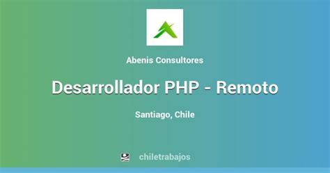 Chiletrabajos En Linkedin Desarrollador Php Remoto Santiago Chiletrabajos