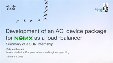 development of a cisco aci device package for nginx as a load balancer