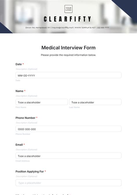 Free Interview Form Templates To Edit Online
