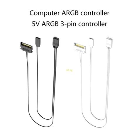 Bt เมนบอร์ด Argb Sync Splitters 5v 3pin Argb Sync Hub Transfer Extension Cable Shopee Thailand