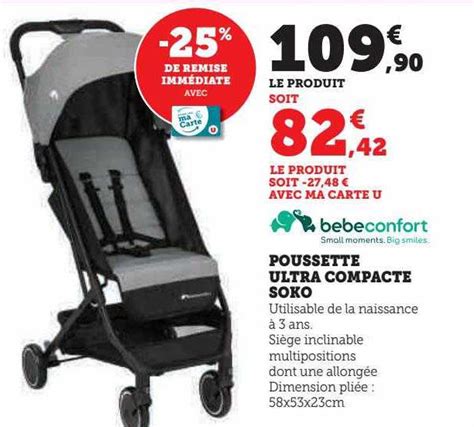 Promo Poussette Ultra Compacte Soko Bébéconfort Chez Hyper U Icatalogue Fr