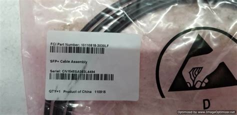 Sfp Cable Fci Assembly 1011818 3030lf Ethernet Networking Cables Freeship Electro Extreme