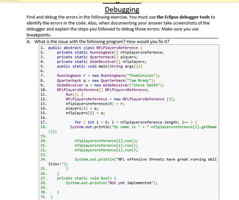 solved find and debug the errors in the following exercise