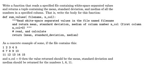 Solved Write A Function That Reads A Specified File Chegg