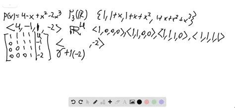 determine the component vector of the given vector in the vector space